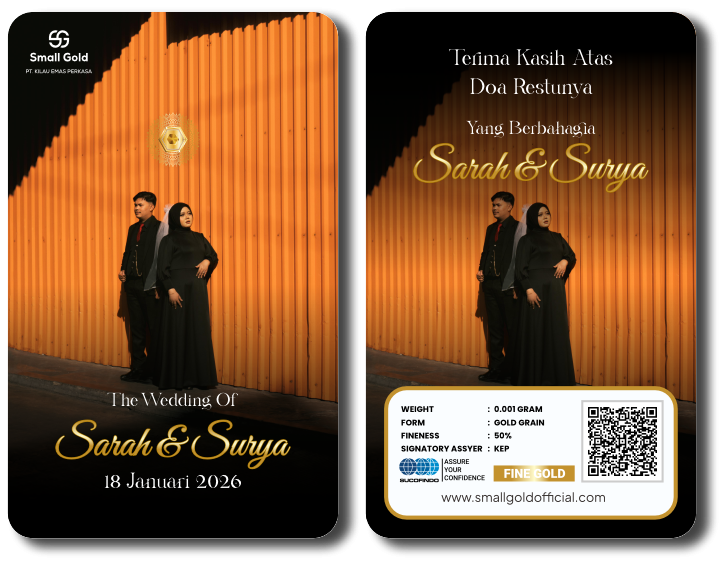 Verified Sarah & Surya Wedding - Small Gold Official